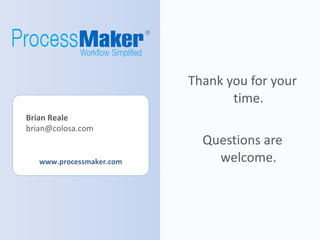Processmaker_Walkthrough Presentation | PPT