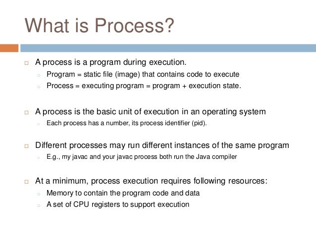 Process management