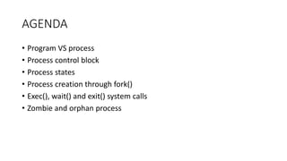 Process management in operating system | process states | PCB | FORK ...
