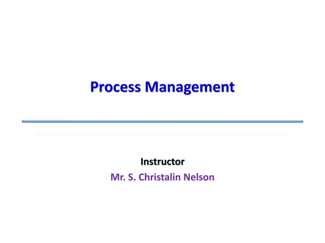 Process Management | PPT