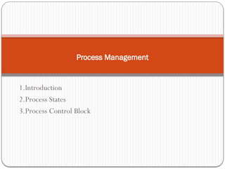 Process Management of Operating Systems. | PPT