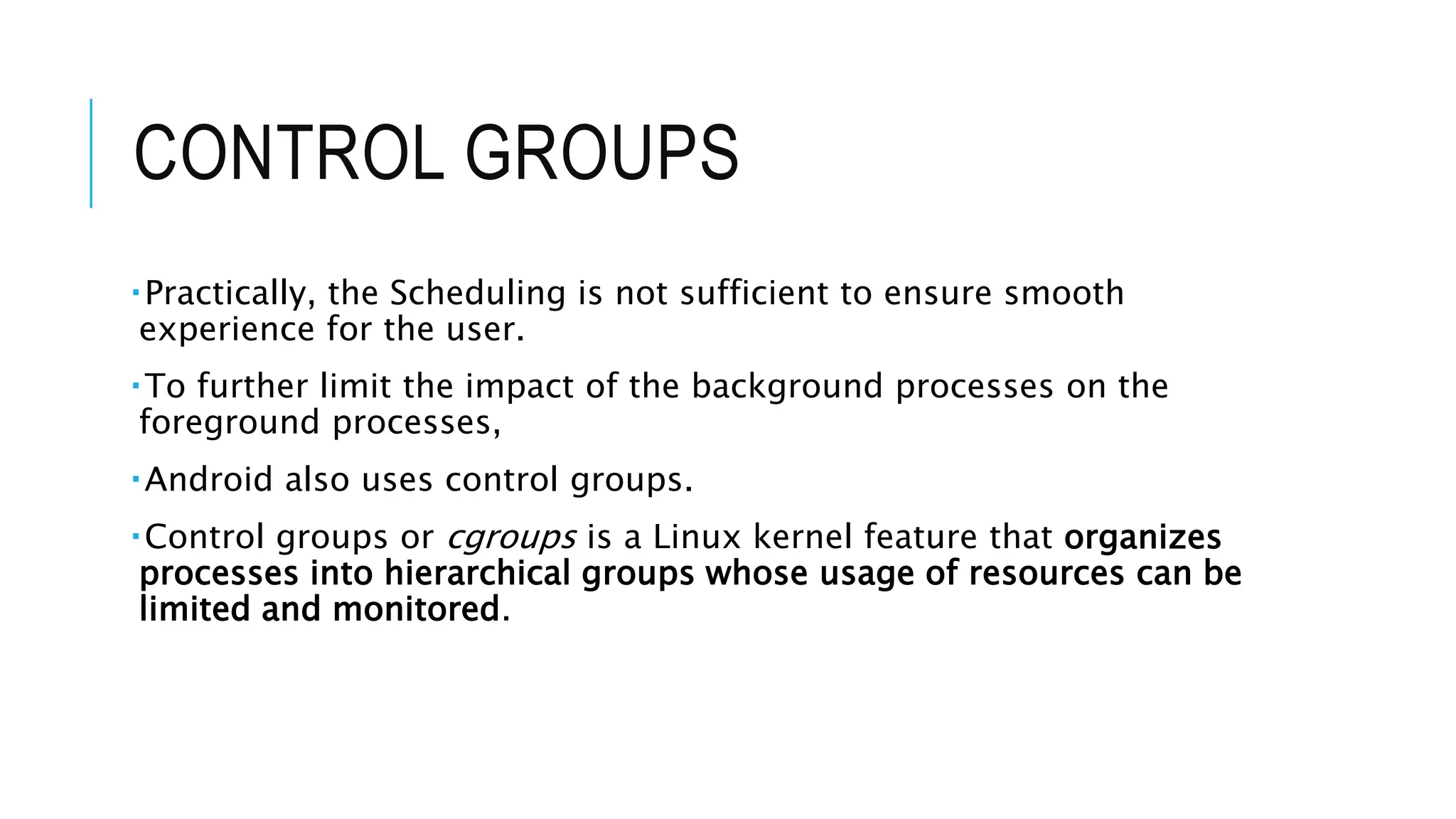 Process Management in Android | PPTX