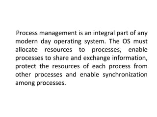 Process management in os | PPT