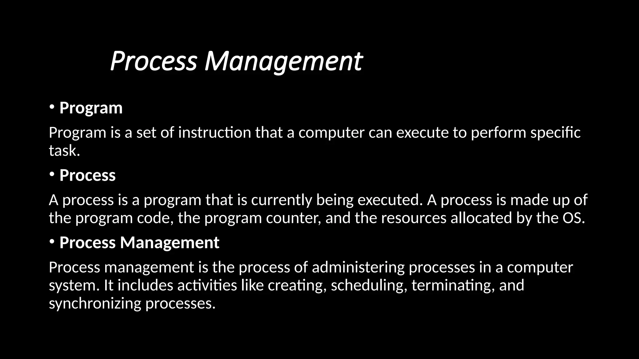 process management of life cycle in computer science subject and data analysis | PPT