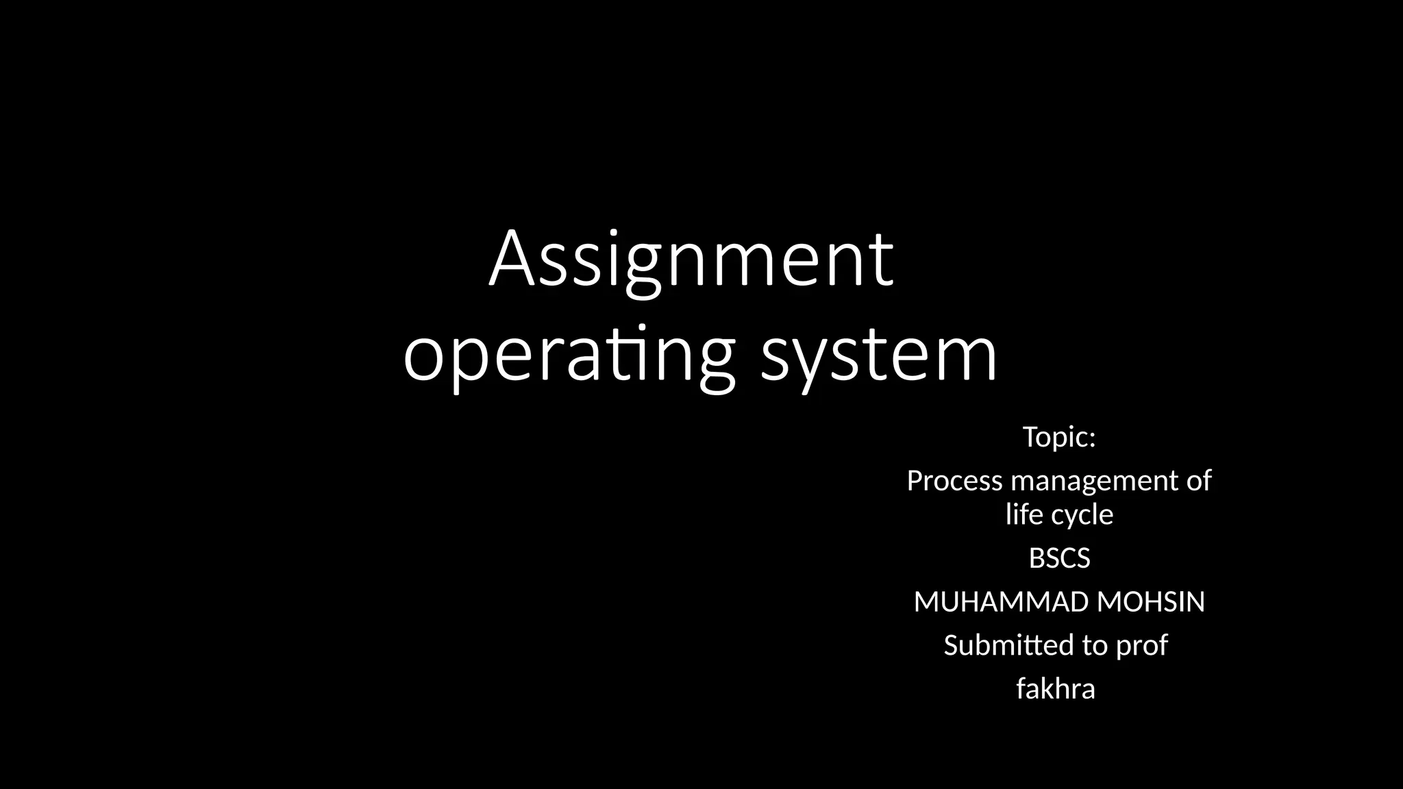 process management of life cycle.pptx in .. | PPTX