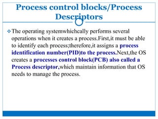 Process Management in operating system. Pdf | PDF