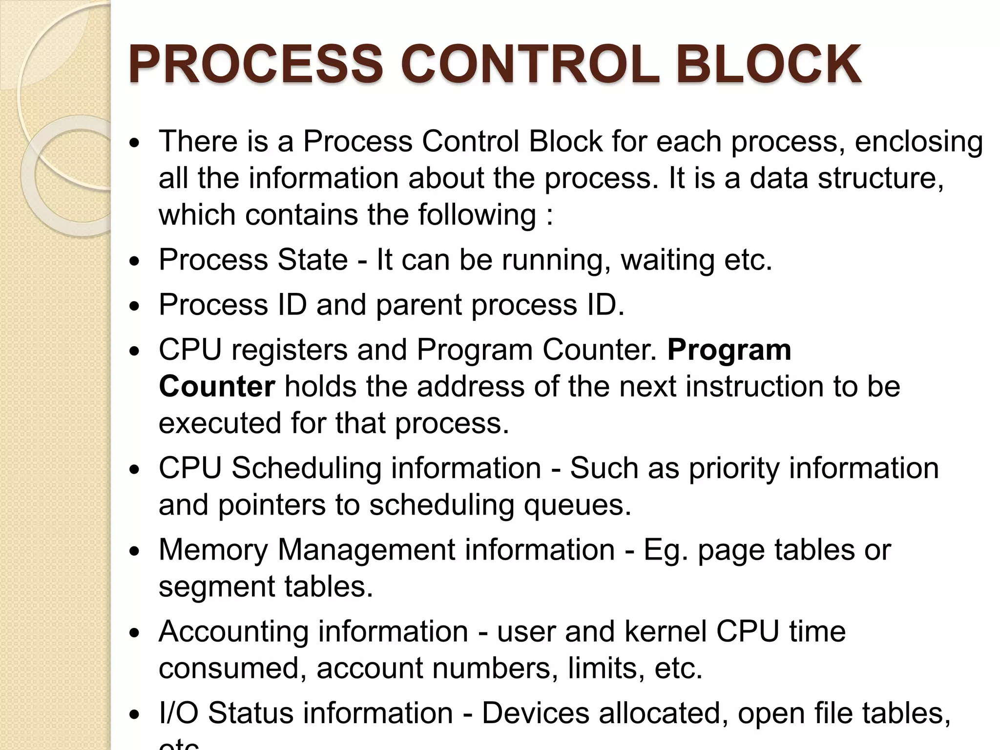 Process management os concept | PPTX | Operating Systems | Computer ...