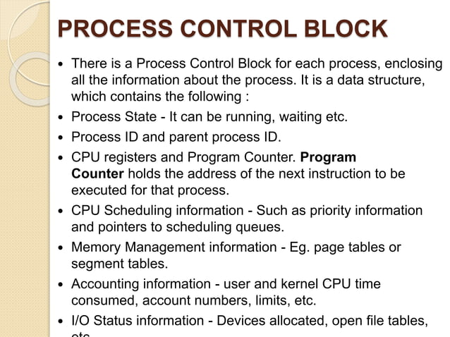 Process management os concept | PPTX | Operating Systems | Computer ...