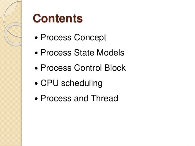 Process management os concept
