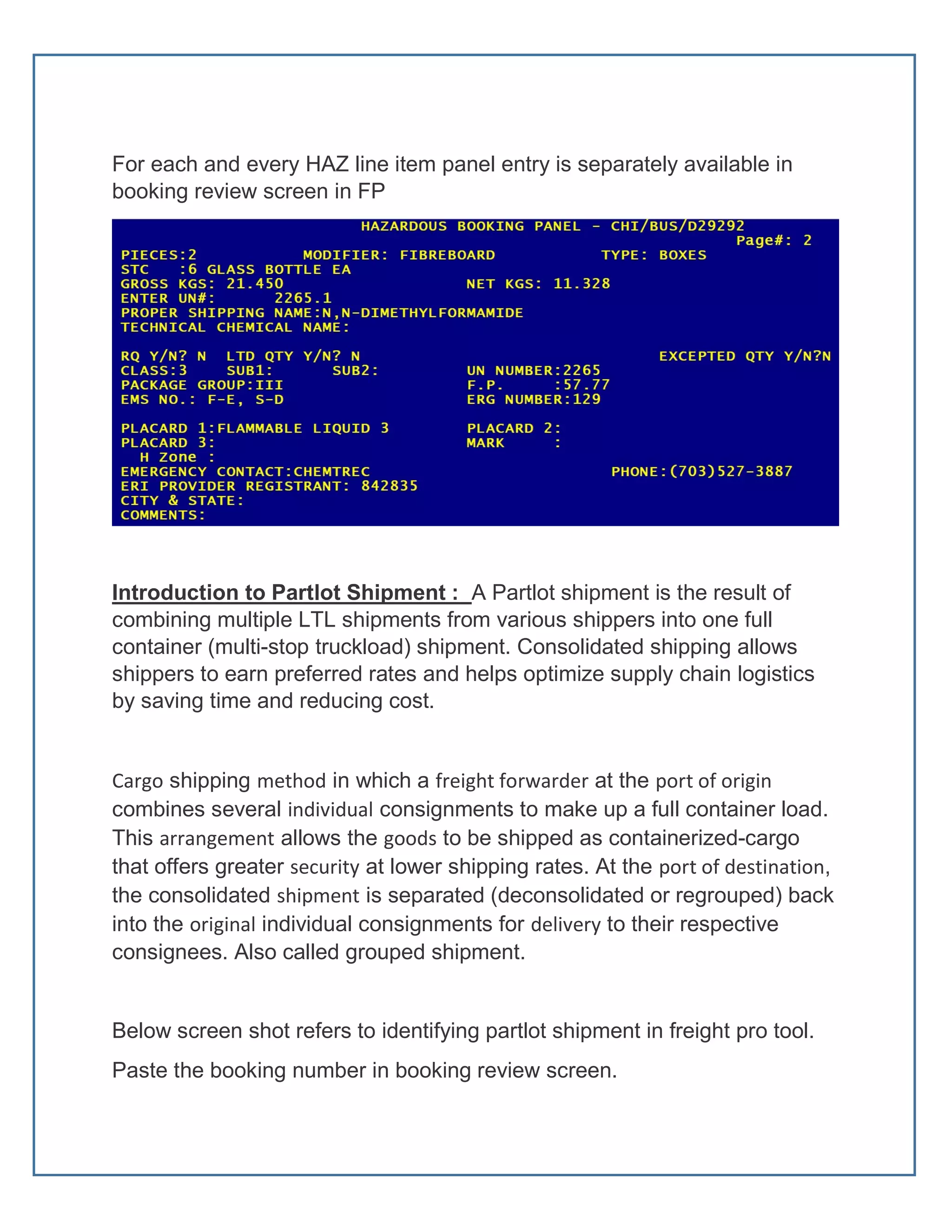 Process - VLS LCL BL Entry - Expert level | PDF