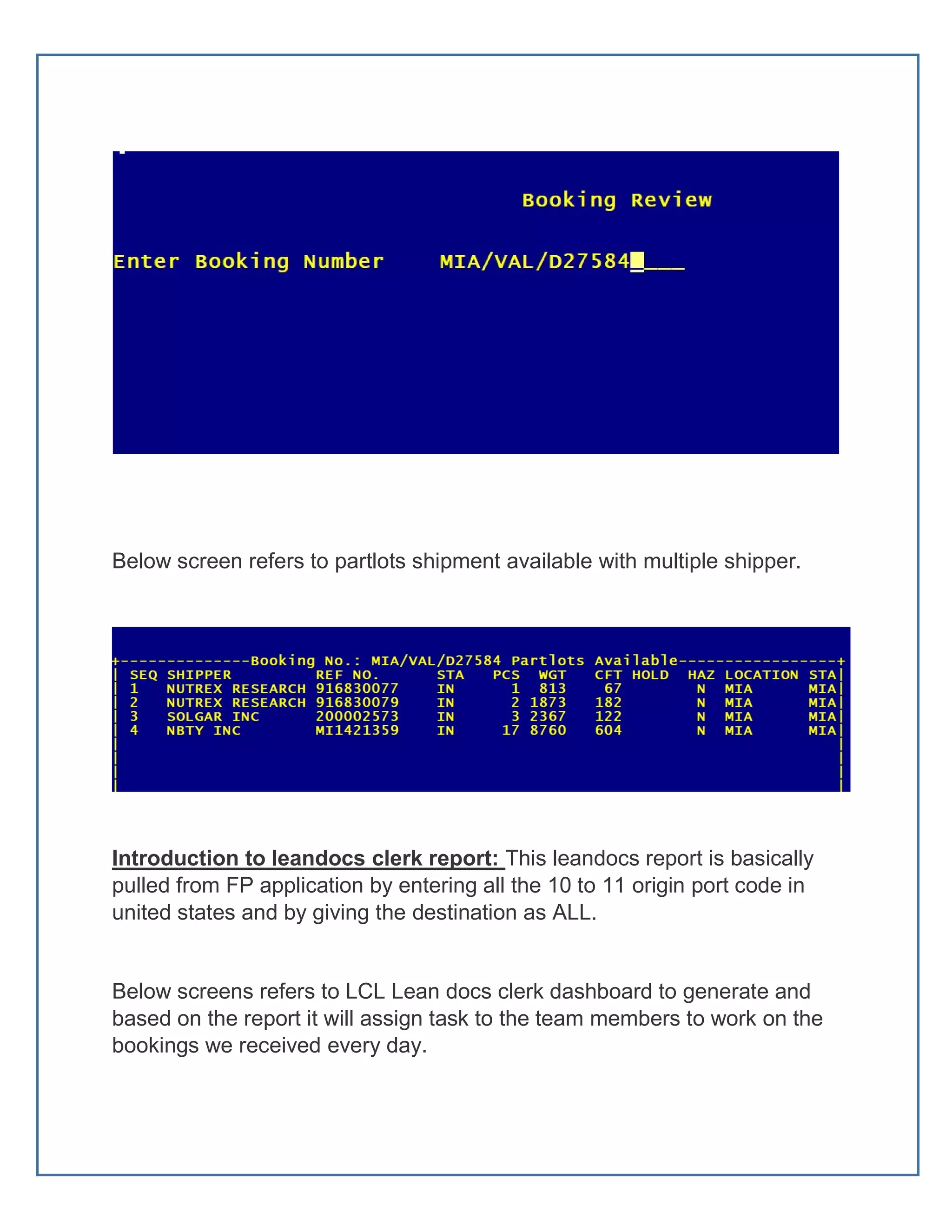 Process - VLS LCL BL Entry - Expert level | PDF