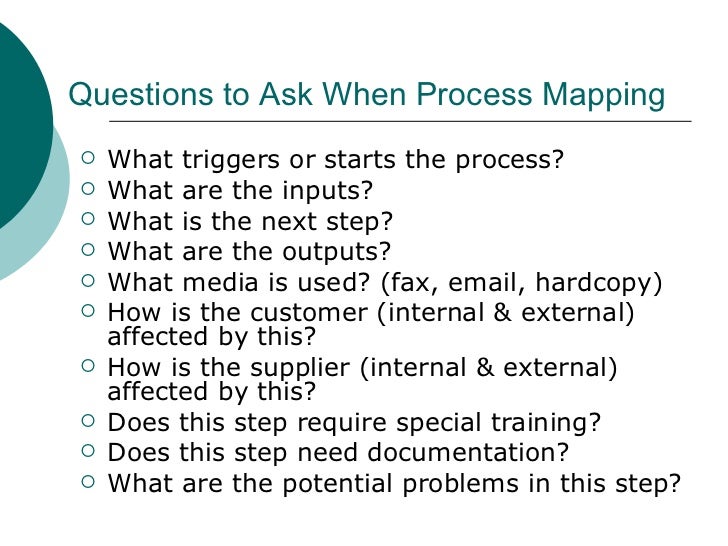 Process mapping