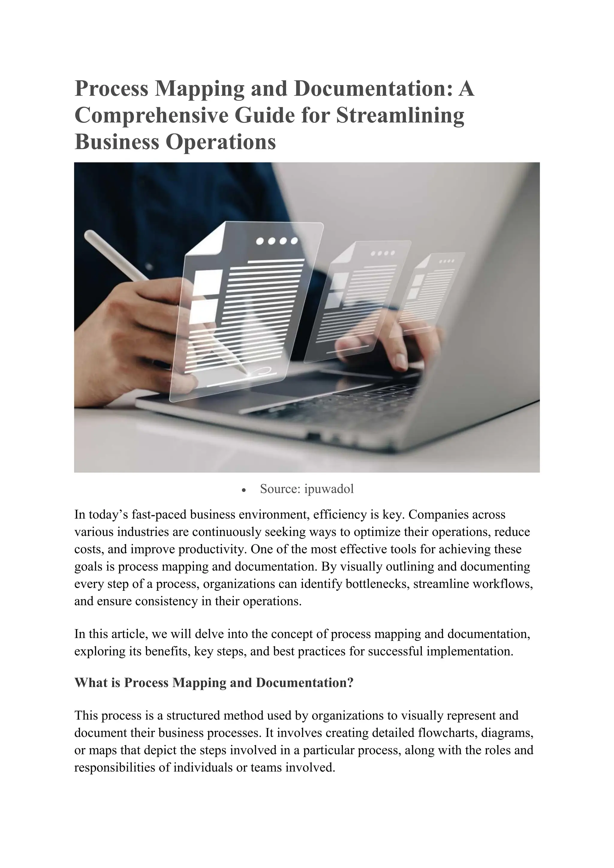 7 Key Steps in Process Mapping and Documentation | Visionary CIOs | PDF
