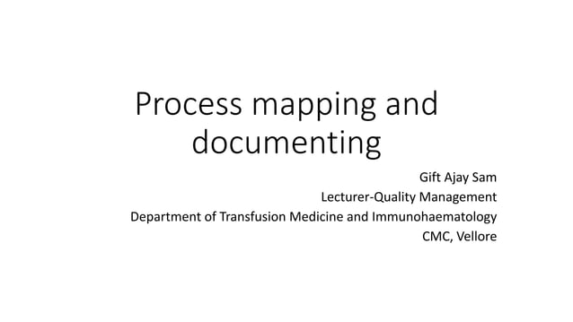 Problem solving tools: Process mapping | PPT
