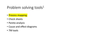 Problem solving tools: Process mapping | PPT