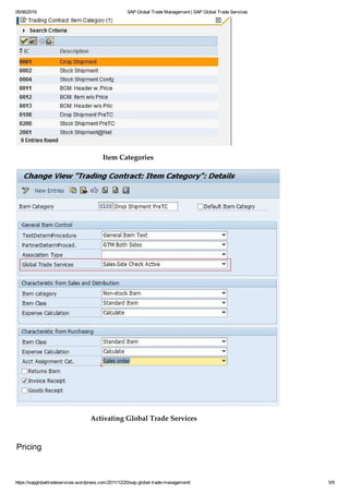 Process map sap gtm | PDF