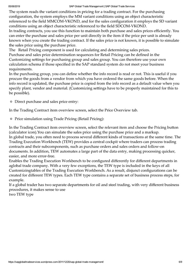 Process map sap gtm | PDF