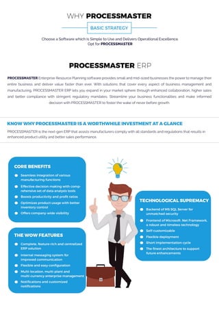 PROCESSMASTER ERP | PDF