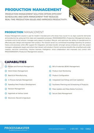 PROCESSMASTER ERP | PDF
