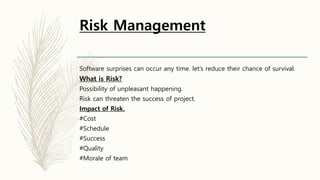 Process measurment+cmmi+risk managment+project estimation | PPTX