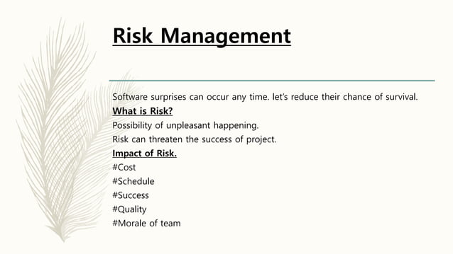 Process measurment+cmmi+risk managment+project estimation | PPT