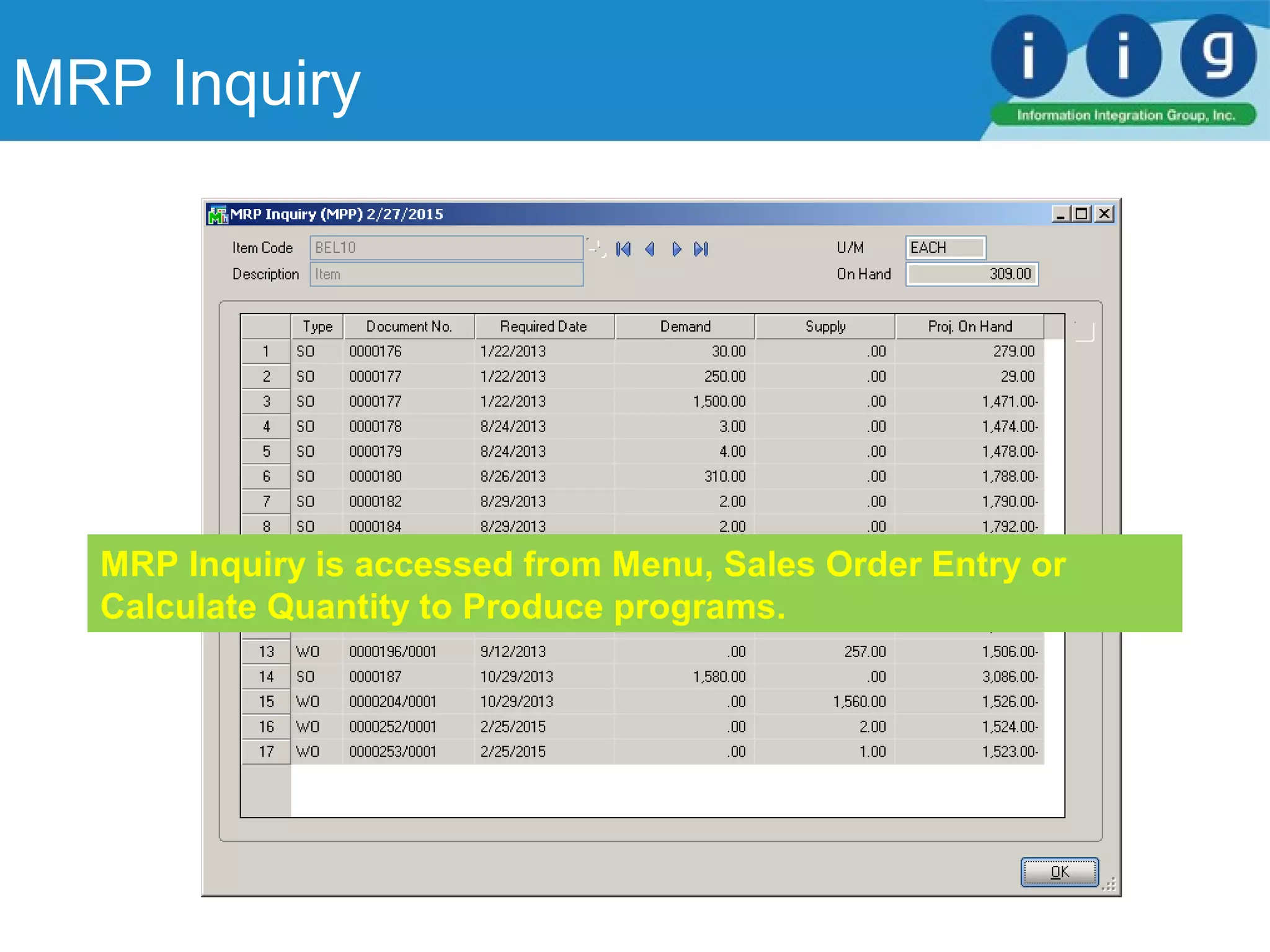 IIG's Process Manufacturing Solution for Sage 100 | PPT