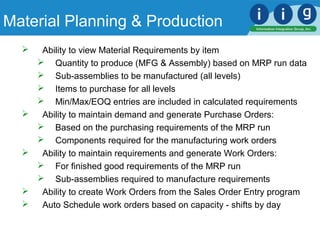 IIG's Process Manufacturing Solution for Sage 100 | PPT