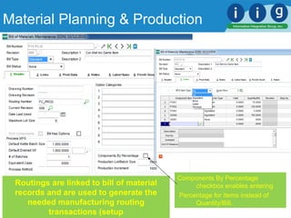 IIG's Process Manufacturing Solution for Sage 100 | PPT