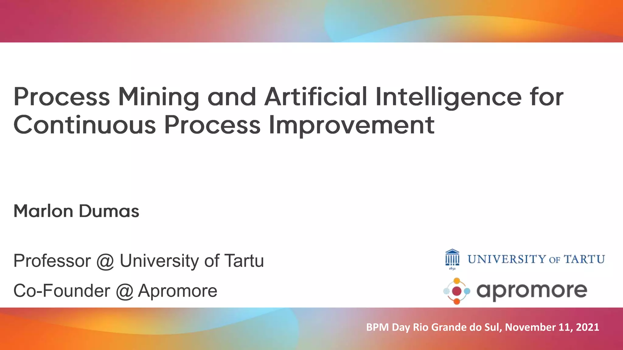 Process Mining and AI for Continuous Process Improvement | PPT