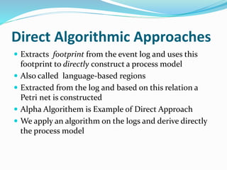 Process mining approaches kashif.namal@gmail.com
