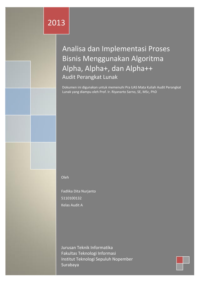 Process mining with alpha++ algorithm | PDF