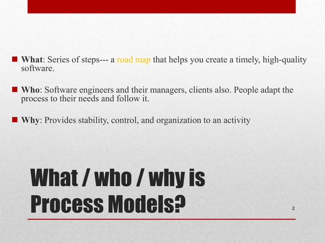 Process Model in Software Engineering.ppt | Computer Software and Applications | Computing