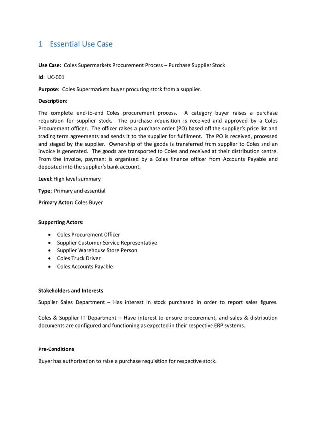 Process Model Document | PDF