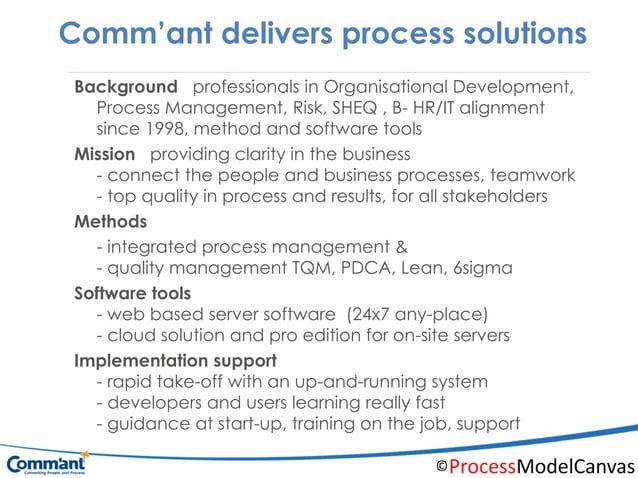Process Model Canvas - The Next Step | PDF | Business | Business and ...