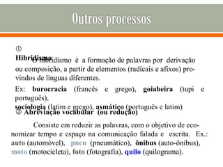 Processo de Formação das Palavras | PPT