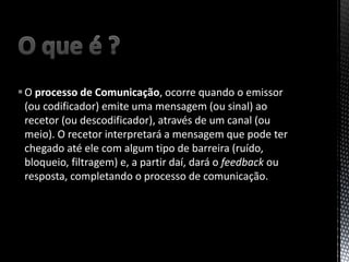 Processo comunicativo | PPTX