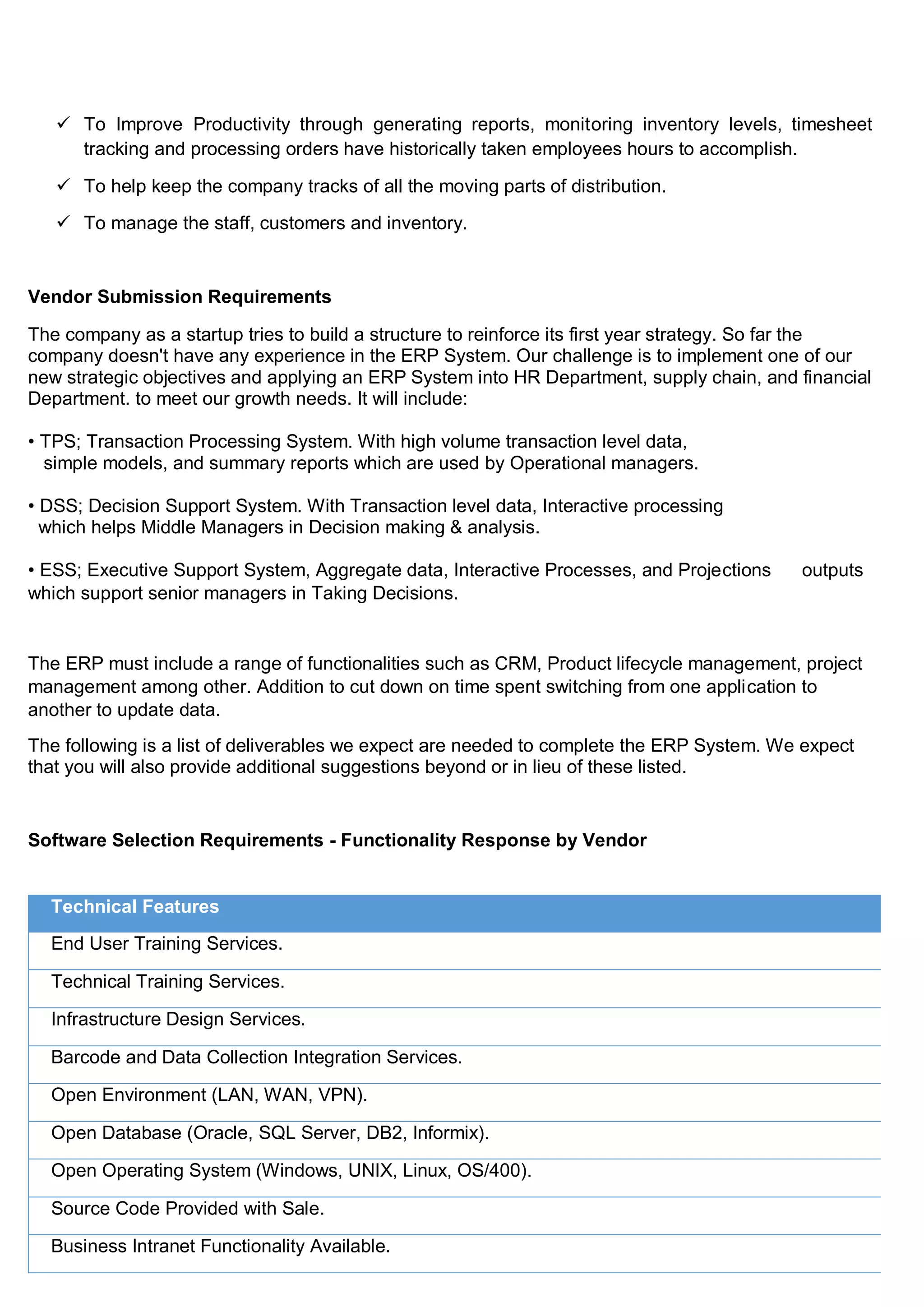 Process of an erp system | PDF