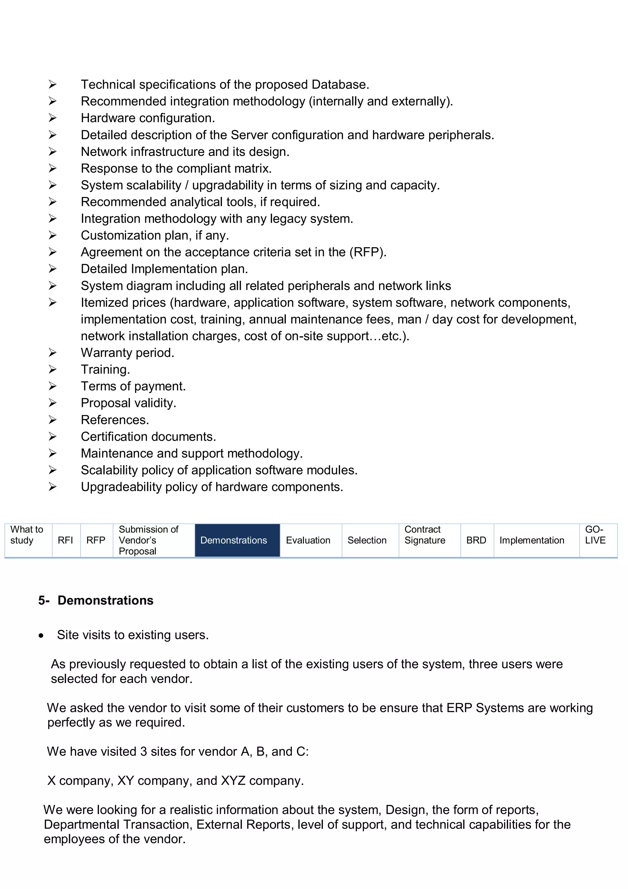 Process of an erp system | PDF