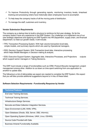 Process of an erp system | PDF