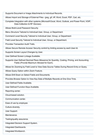 Process of an erp system | PDF