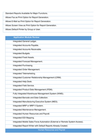 Process of an erp system | PDF