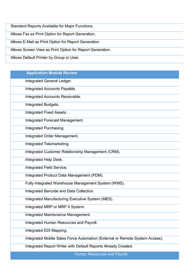 Process of an erp system | PDF