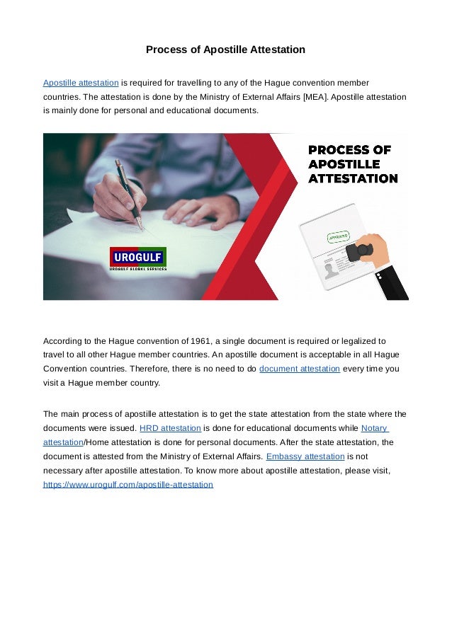 Process of apostille attestation