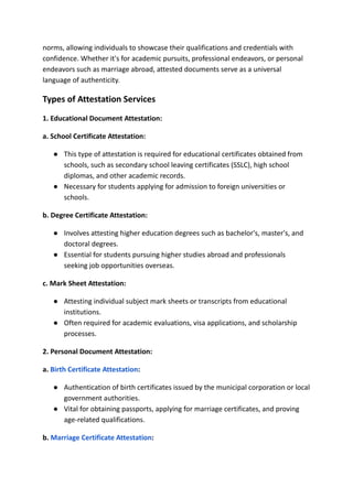 Process of Attestation Services in Mumbai | PDF