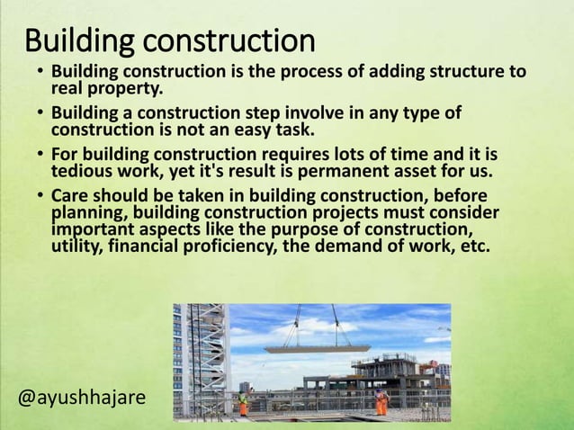 Process of Building Construction | PPT