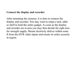 Process of CCTV installation step by step | PPTX