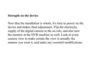 Process of CCTV installation step by step | PPTX