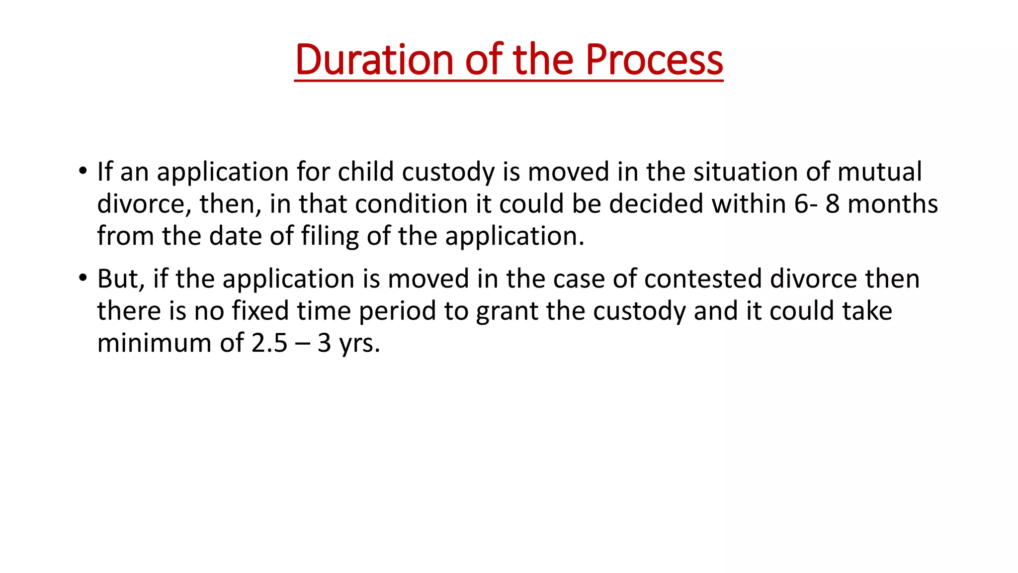 Process of child custody | PPTX