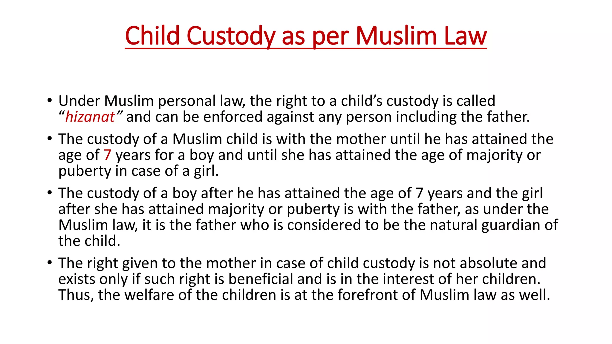Process of child custody | PPTX