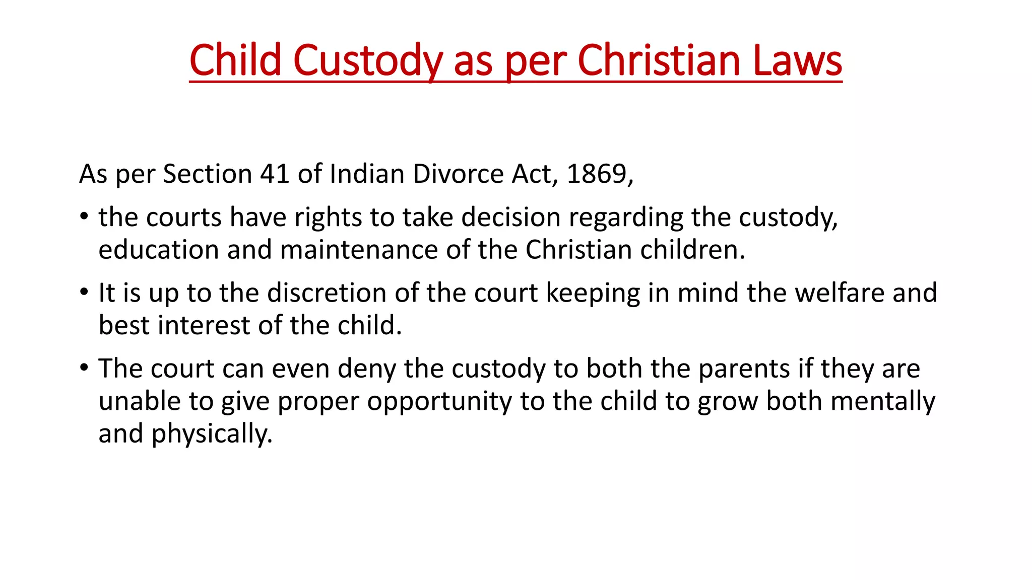 Process of child custody | PPTX
